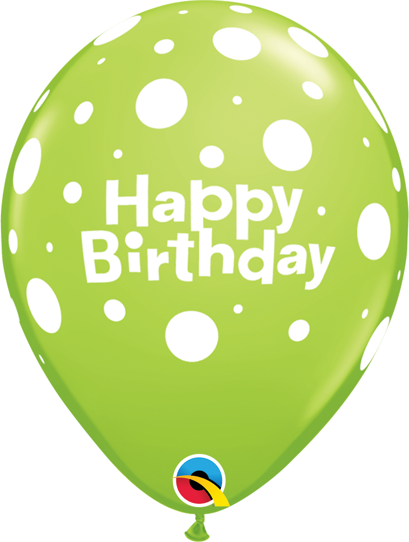 Balloon pack - Spotty rainbow happy birthday – Greetings Bramhall